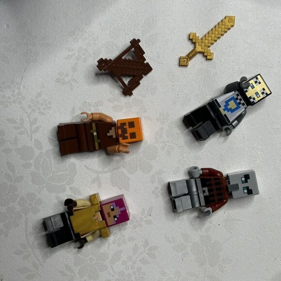 Lego | Toys | Lego Minecraft Minifigures Weapons Mixed Lot | Poshmark